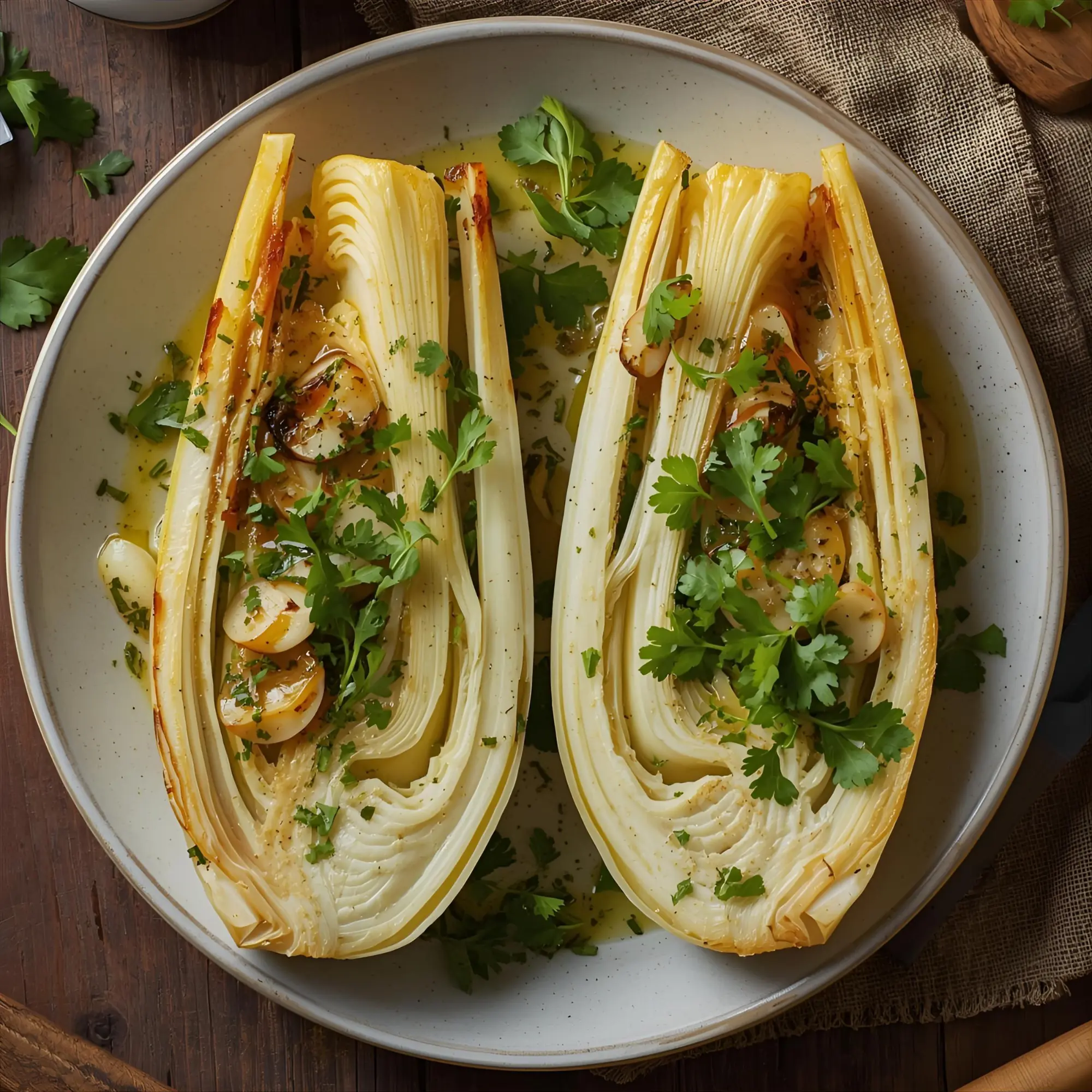 Fenchel Gebraten Mit Knoblauch